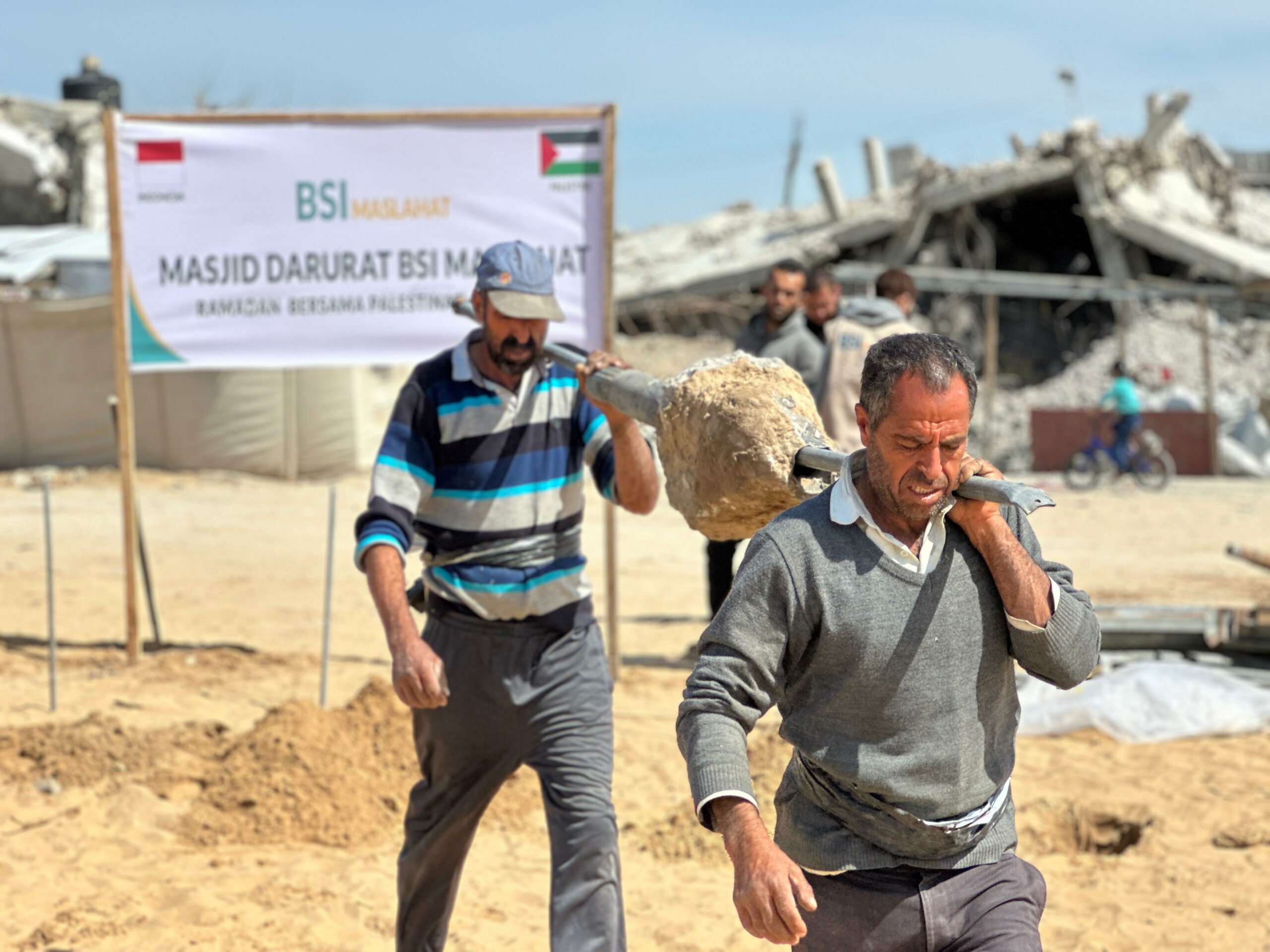 Bantu Umat Muslim Palestina, BSI Maslahat Bangun Masjid Darurat di Gaza