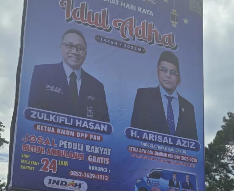 Polemik Baliho PAN Sumbar, Arisal Aziz: Sesuai Arahan Ketum